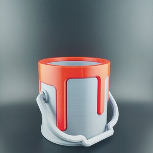 3D Printed Paint Bucket - Pencil Holder - Organizer - Drippy Bucket - Etsy
