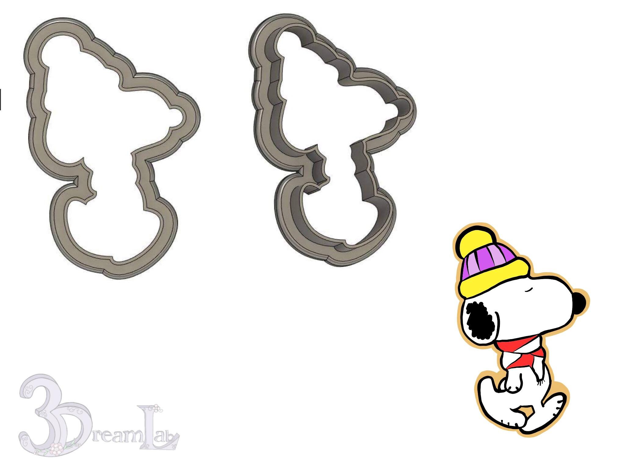 Snoopy Christmas Cookie Cutters Fondant Cutter | Etsy