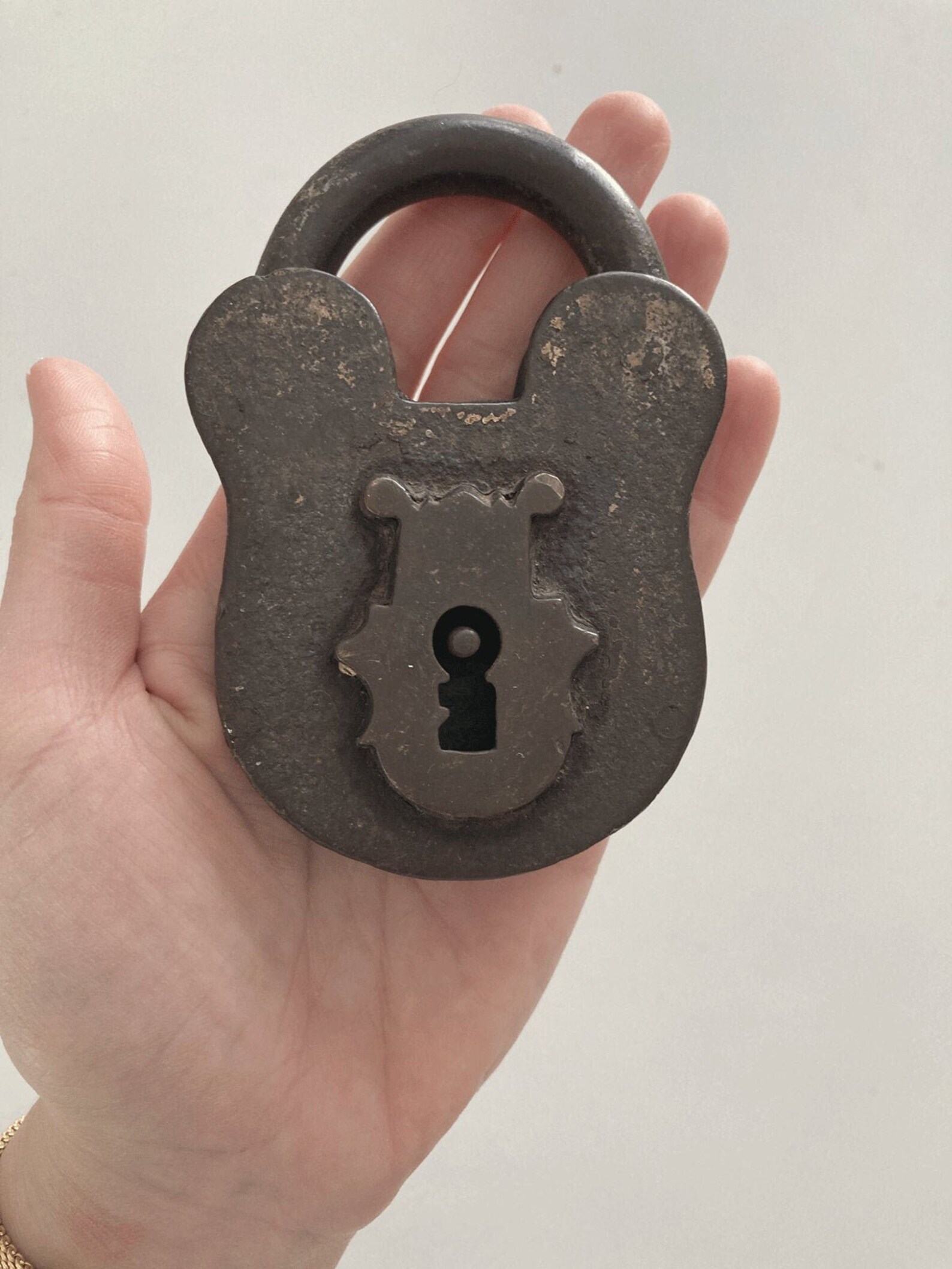 Vintage Antique Brass 'bear' Railway Padlock With Key | Etsy