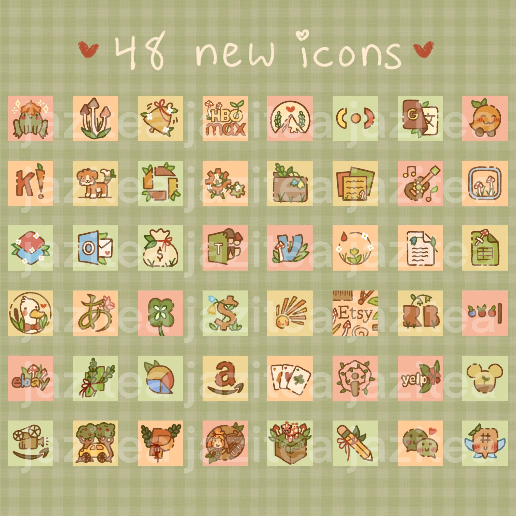 Android and Iphone Icons Cottage-Core Aesthetic Pictures icons pack ...