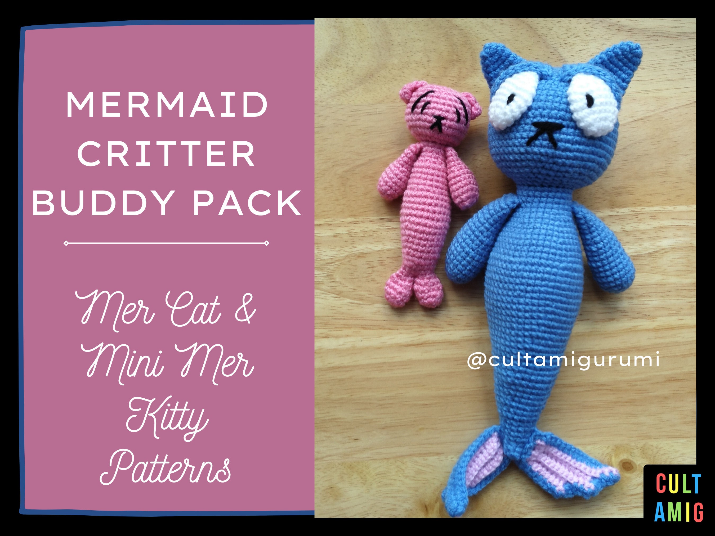 Patterns Kits & How To Duo Mermaid and Mini Mermaid Critter Pattern ...