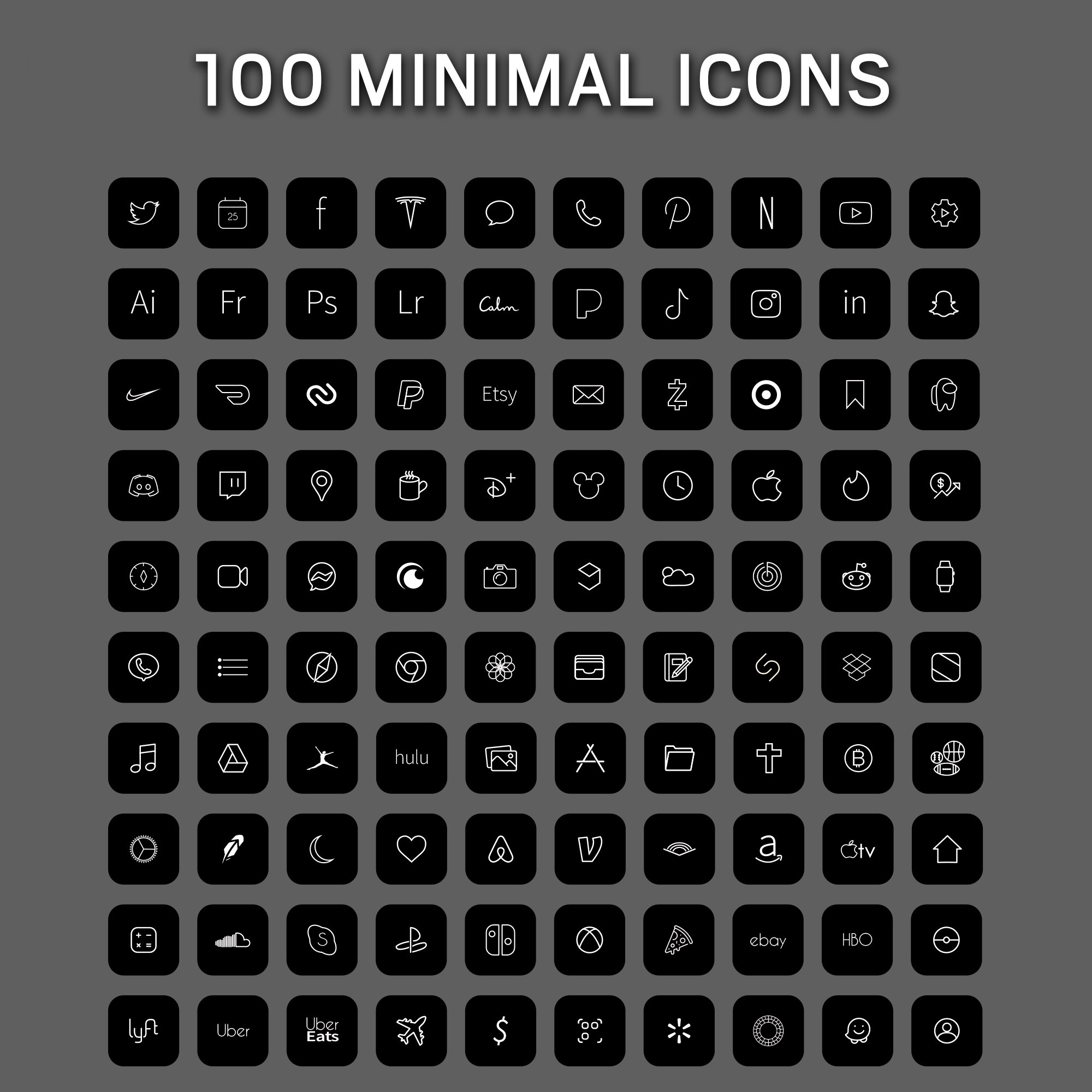 Black Minimalist App Icons PREMIUM Free Icon Requests iPhone Ios 17 ...