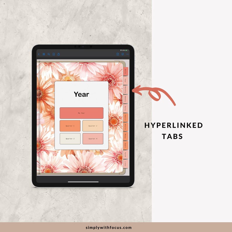 Pink Floral Digital Planner for Goodnotes & Notability | Faith-based ...