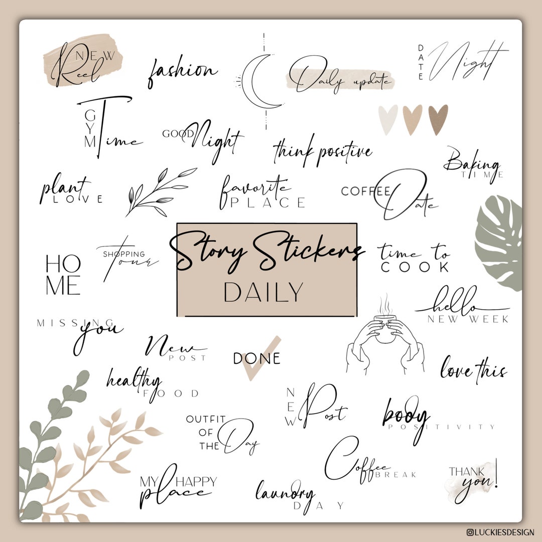 170+ Instagram Story Sticker Daily | Everyday | Basics | Instant ...