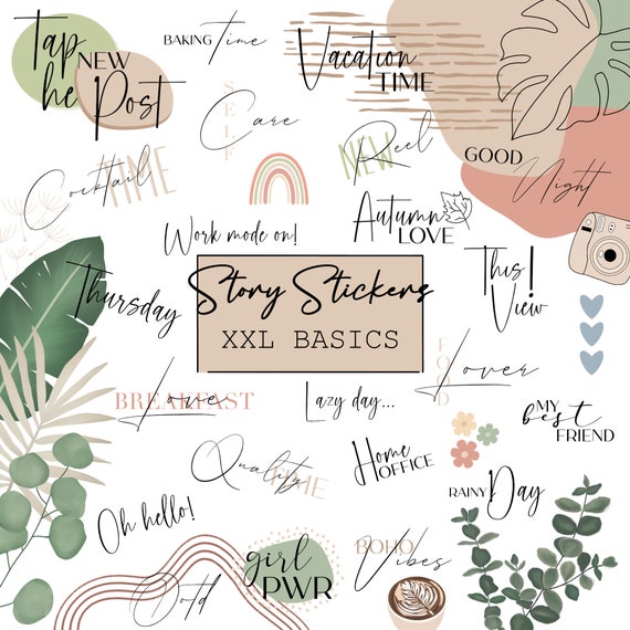 280 Instagram Story Sticker Daily Basic Everyday | Etsy