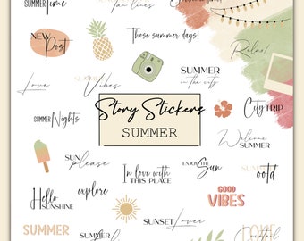 Instagram Story Sticker - Summer - Etsy