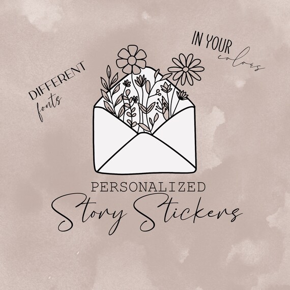 Personalized Instagram Story Sticker Individual Story | Etsy