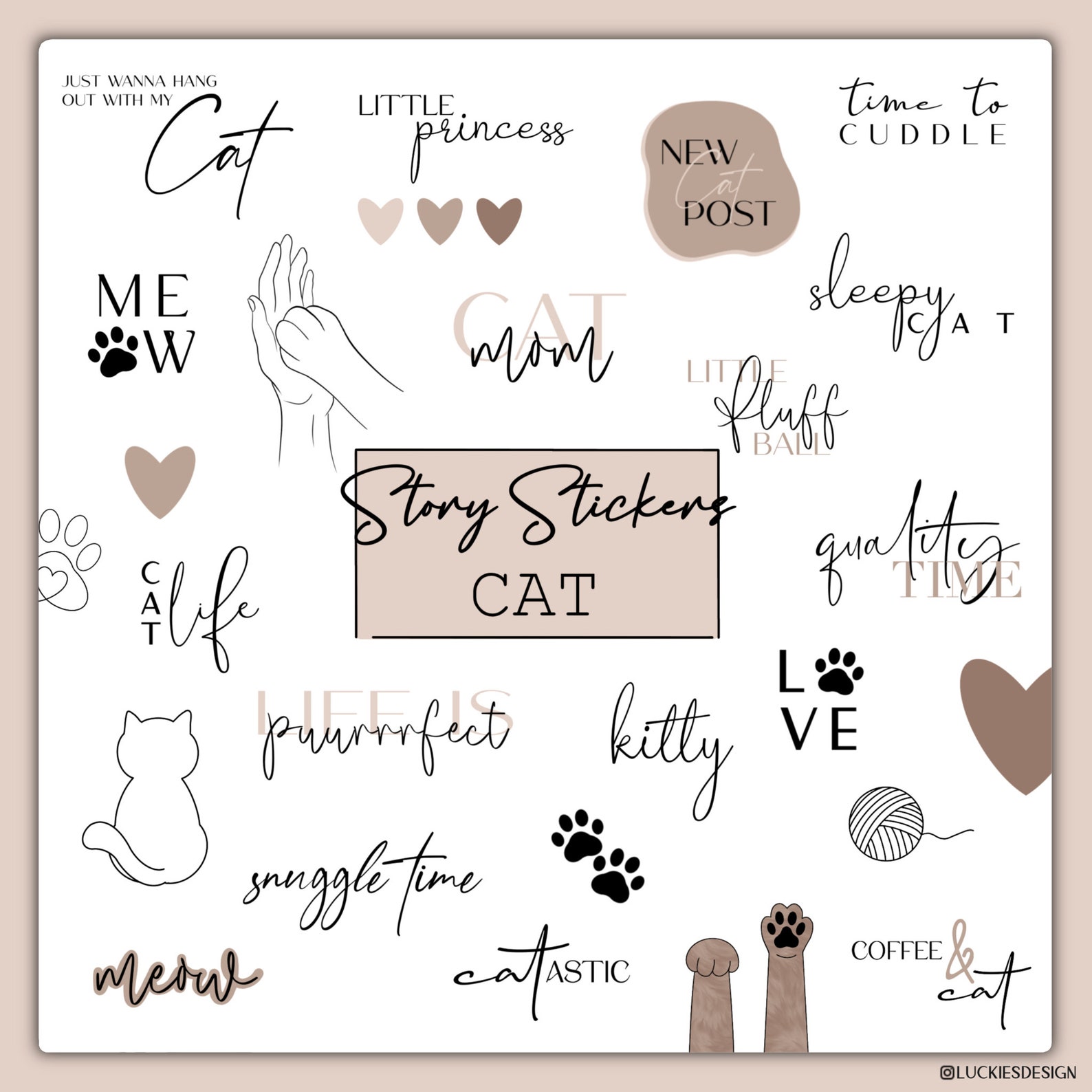 90+ Instagram Story Stickers Cat | Cats | Animals | Pet | PNG | Story ...