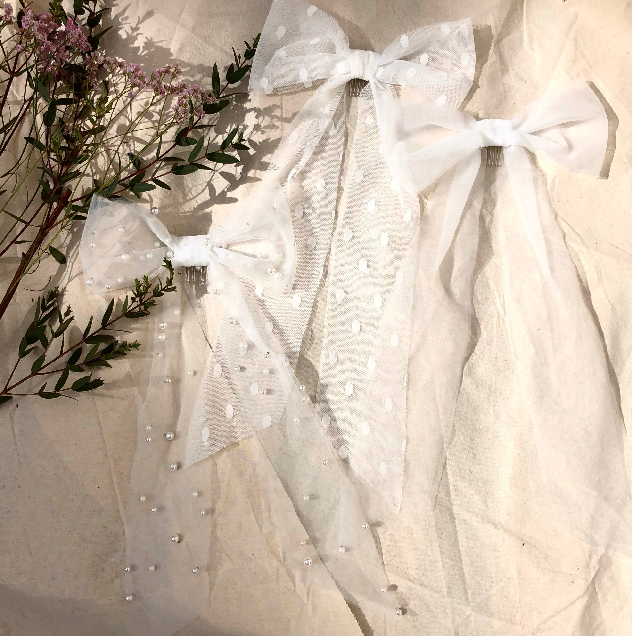 Pearl Bridal Bow Hair Bow for Wedding Day Veil Alternative - Etsy Canada