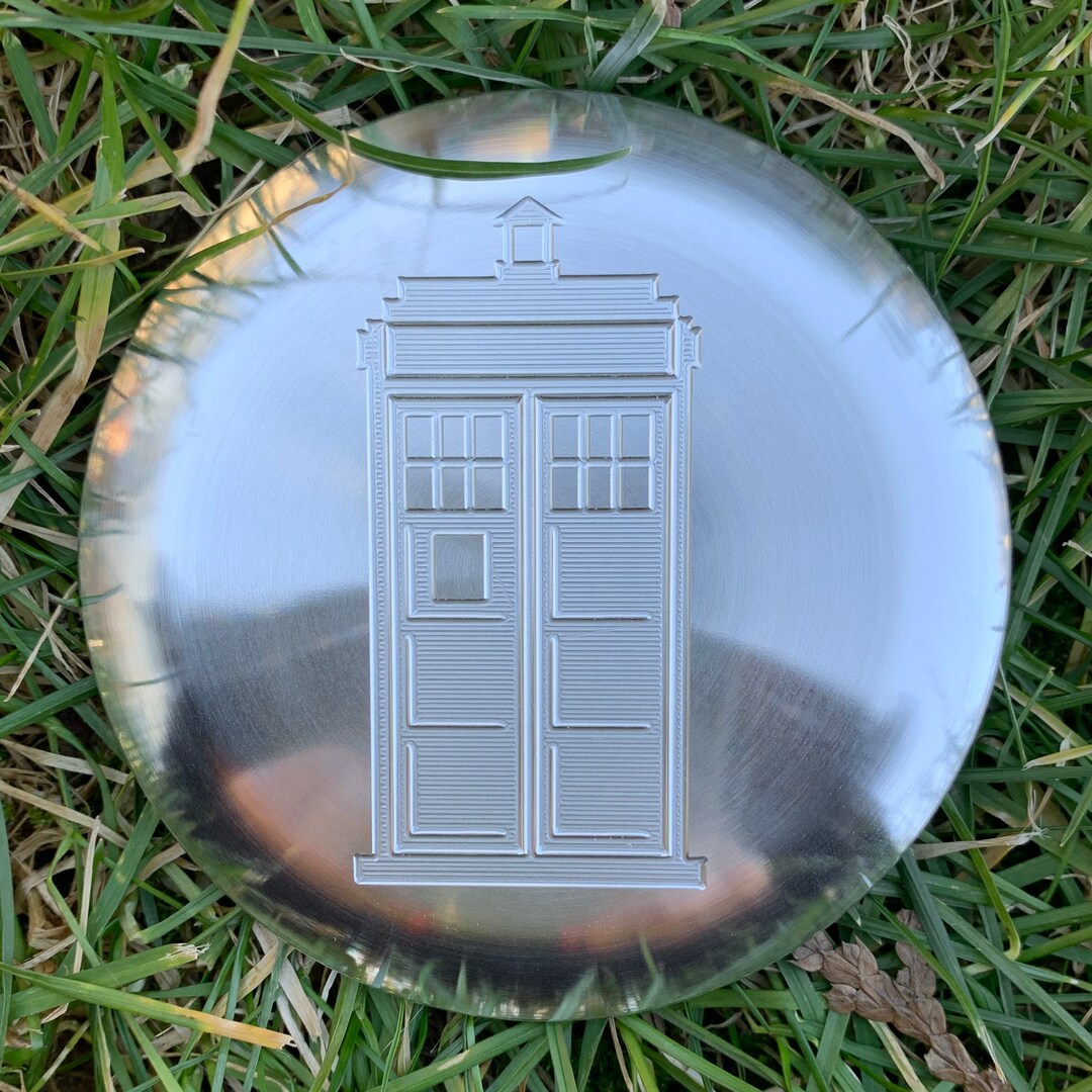 Disc Golf Aluminum Mini Marker Tardis Phone Booth Doctor Who Engraved ...
