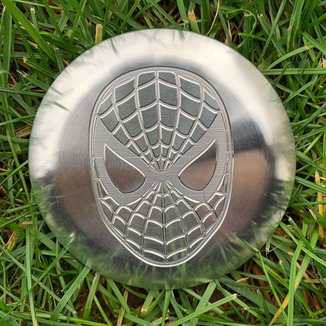 Disc Golf Aluminum Mini Marker Spiderman Engraved - Etsy