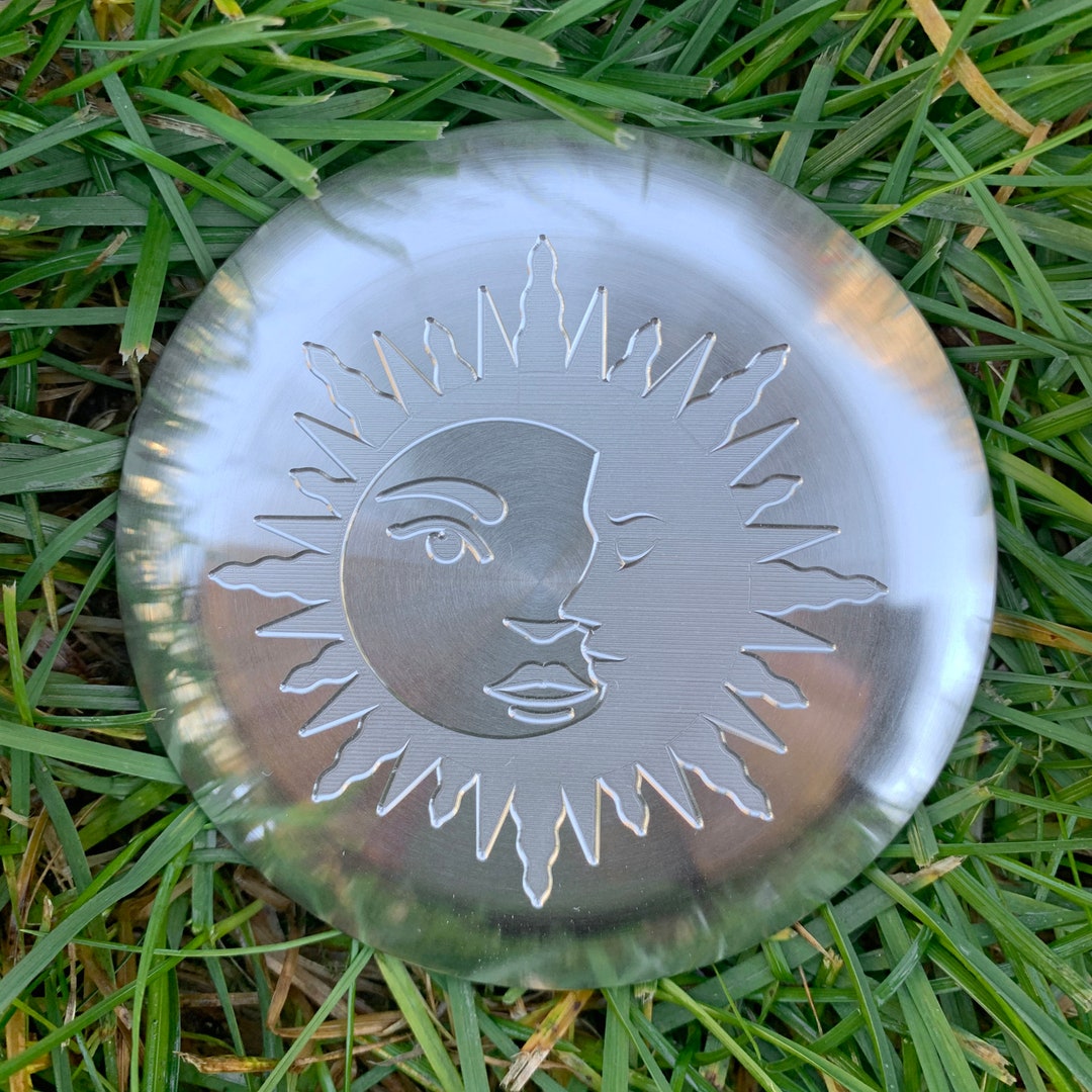 Disc Golf Aluminum Mini Marker Moon Sun Engraved - Etsy