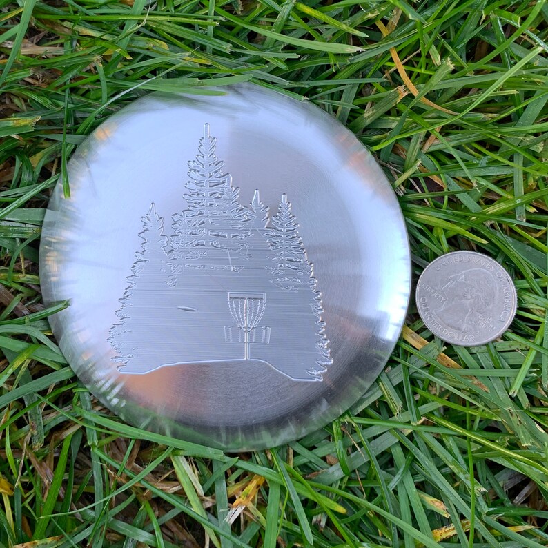 Disc Golf Aluminum Mini Marker Disc Golf Basket in Trees - Etsy