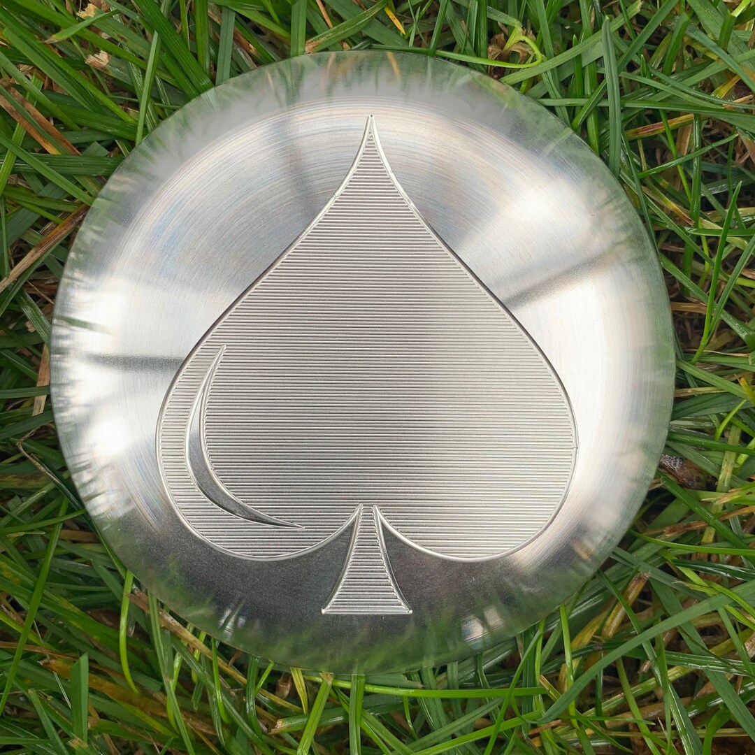 Disc Golf Aluminum Mini Marker Deck of Cards Spades Engraved - Etsy
