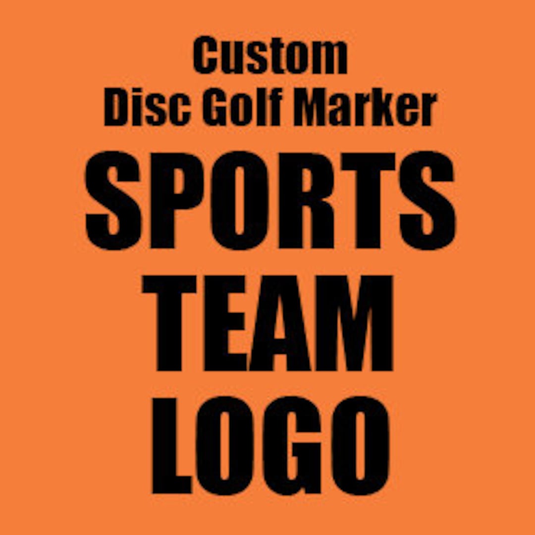 Disc Golf Aluminum Mini Marker Custom Sports Team Logo Engravement - Etsy