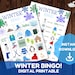 Winter Bingo Kids Printable Winter Game Snow Day Activity Instant ...