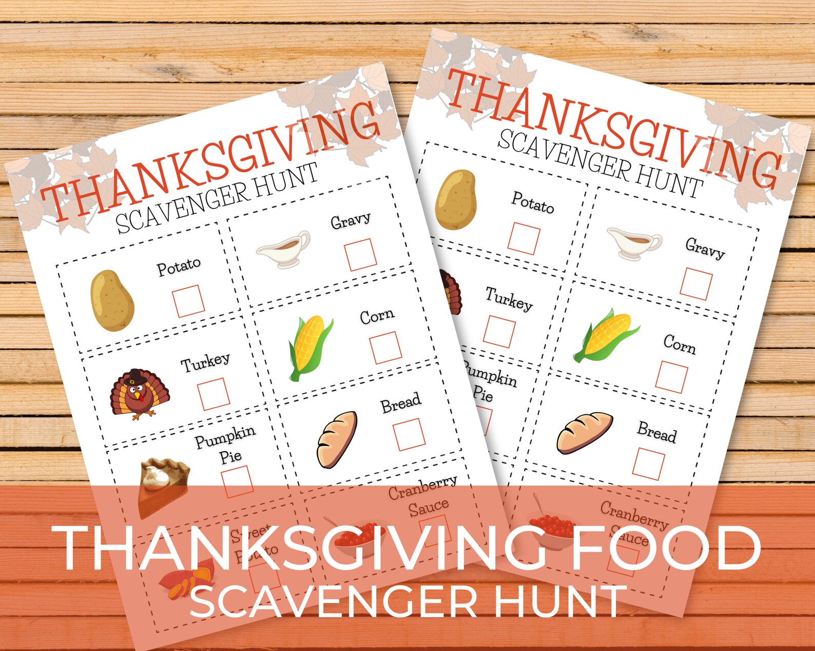 Thanksgiving Food Scavenger Hunt Kids Printable Thanksgiving | Etsy