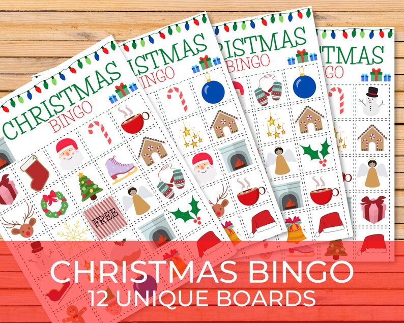 Christmas Bingo Kids Printable Christmas Game Instant | Etsy