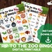 Zoo Bingo - Animal Bingo Game for Kids - Instant Digital Download - Etsy