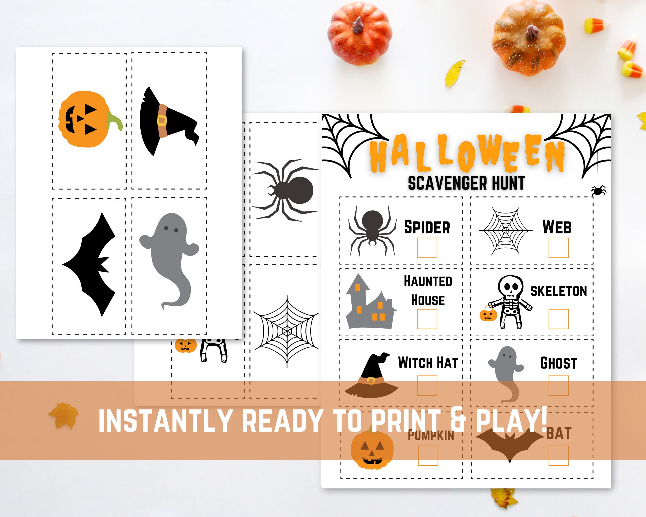 Halloween Scavenger Hunt Kids Printable Halloween Game - Etsy