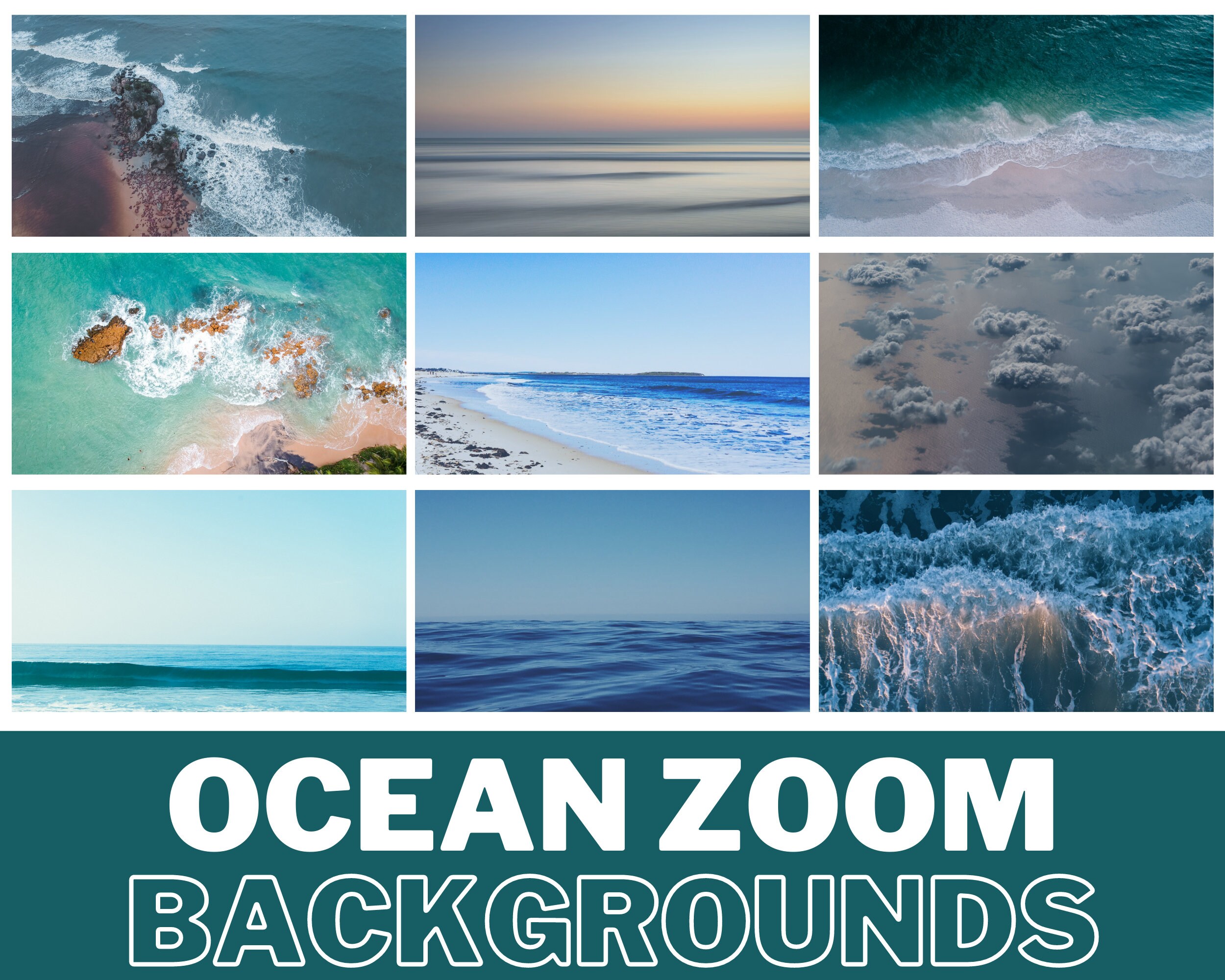 Zoom Background Download Ocean Zoom Background Virtual Backdrop Instant ...