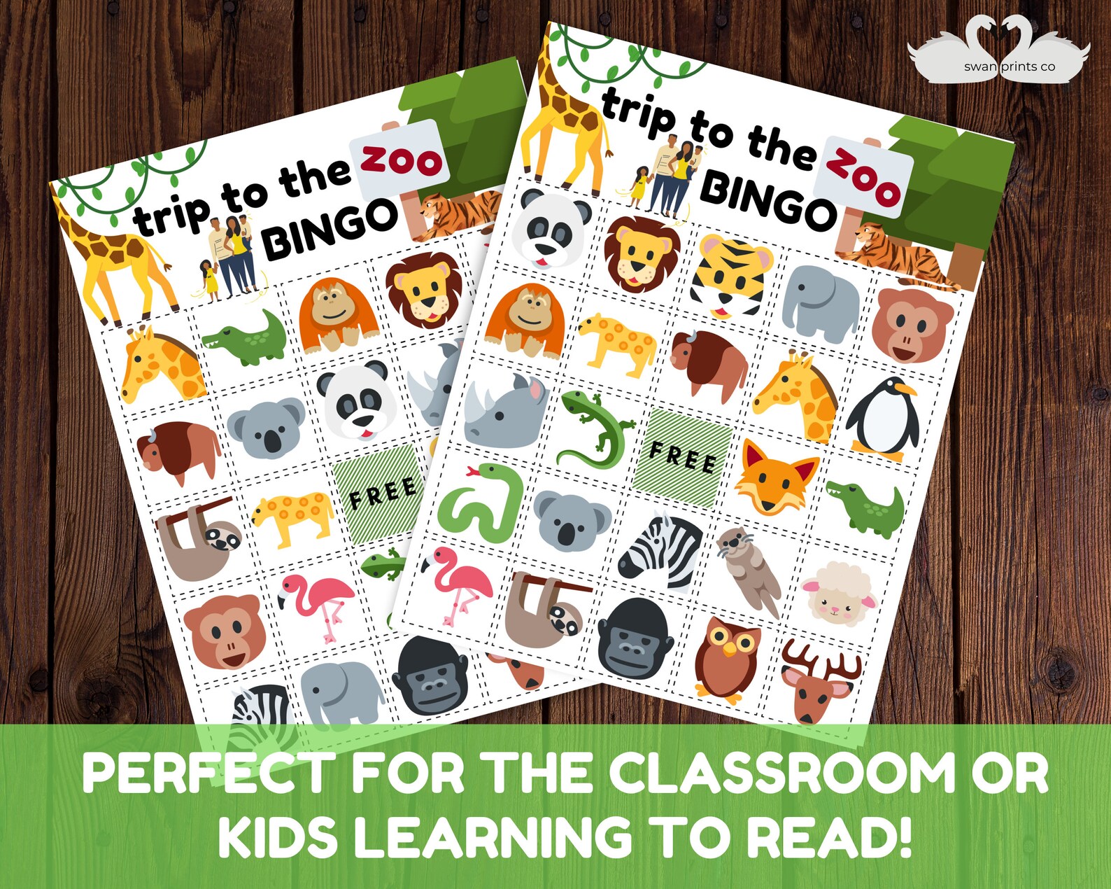 Zoo Bingo - Animal Bingo Game for Kids - Instant Digital Download - Etsy