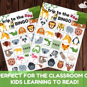 Zoo Bingo - Animal Bingo Game for Kids - Instant Digital Download - Etsy