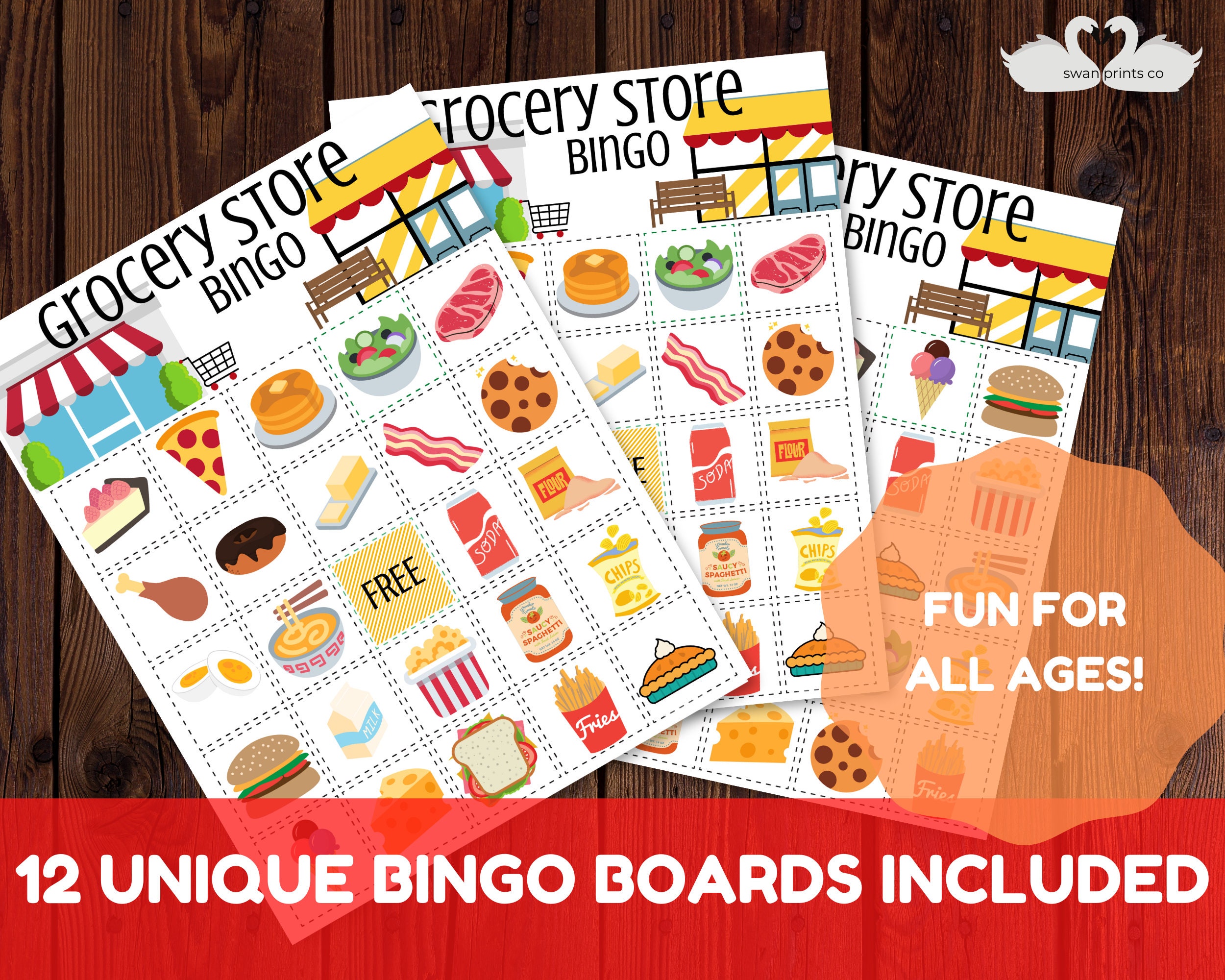 Grocery Store Printable Bingo Game for Kids - Instant Digital Download ...