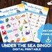 Under the Sea Bingo - Ocean Bingo - Kids Printable Game - Classroom ...