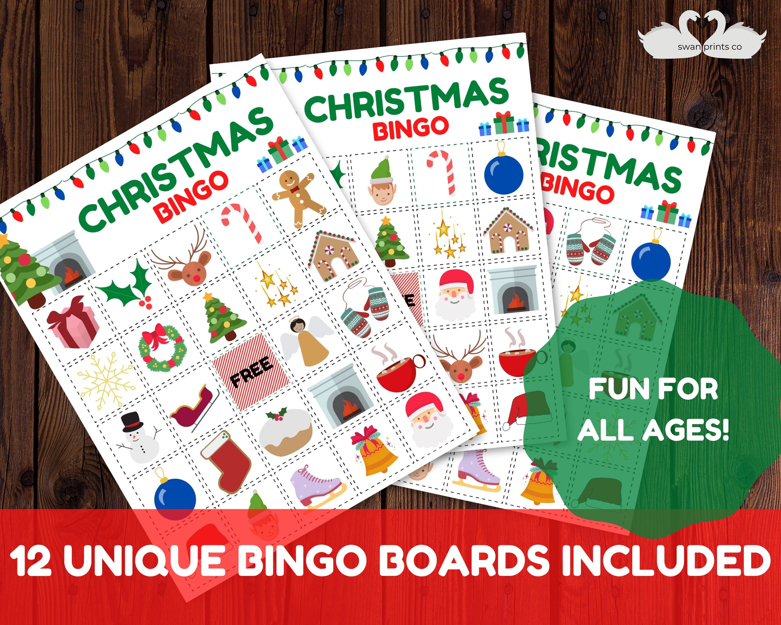 Christmas Bingo - Kids Printable Christmas Game - Family Dinner Table ...