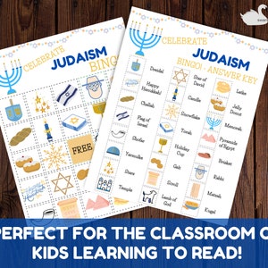 Celebrate Judaism Printable Bingo Game for Kids - Instant Digital ...