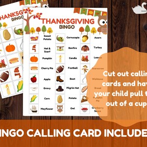 Thanksgiving Bingo - Kids Printable Thanksgiving Game - Kids Activity ...