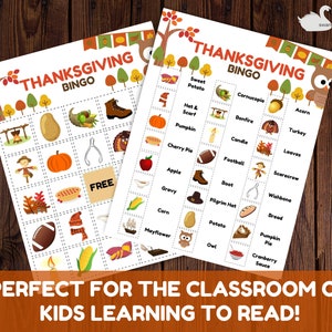 Thanksgiving Bingo - Kids Printable Thanksgiving Game - Kids Activity ...