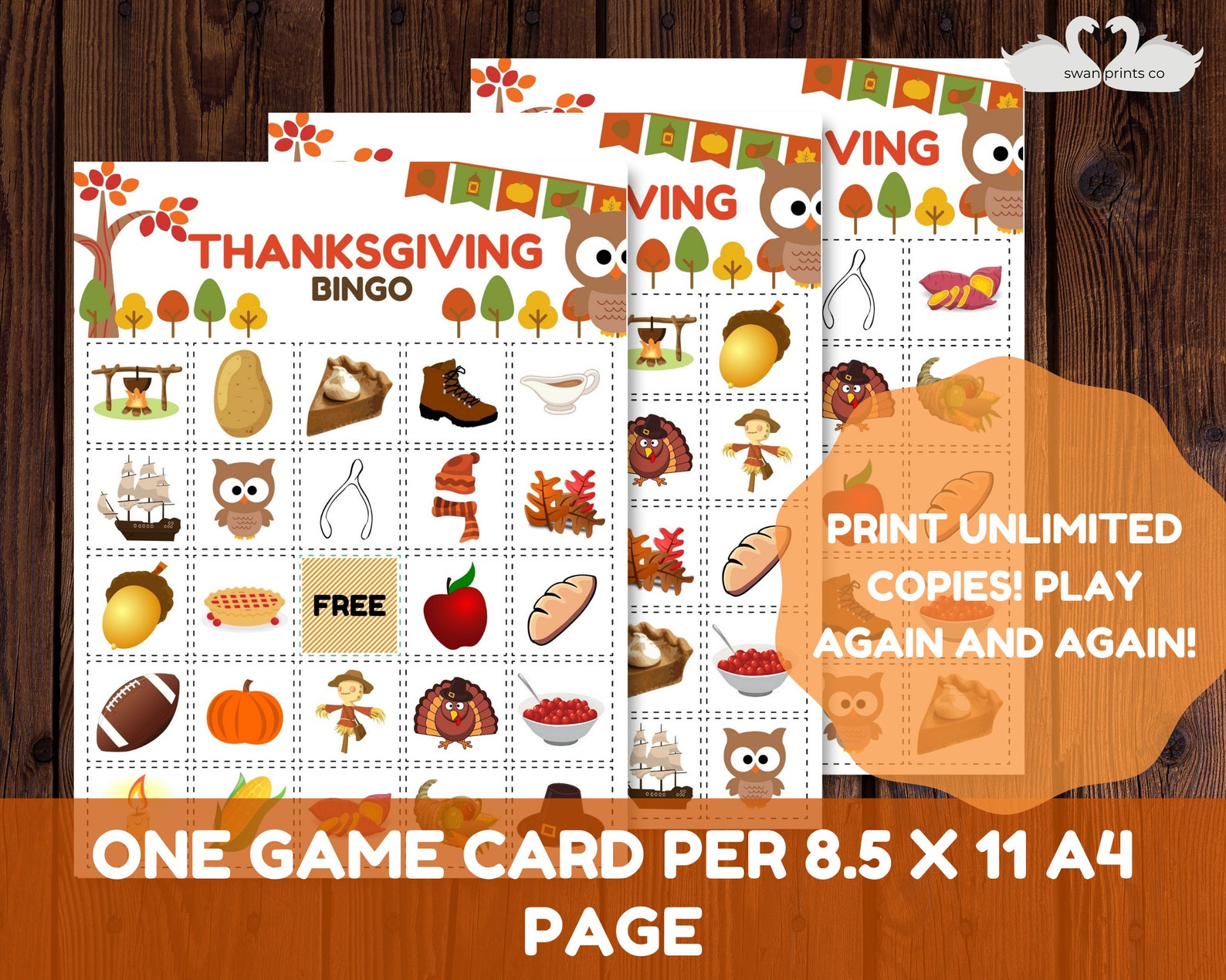 Thanksgiving Bingo - Kids Printable Thanksgiving Game - Kids Activity ...