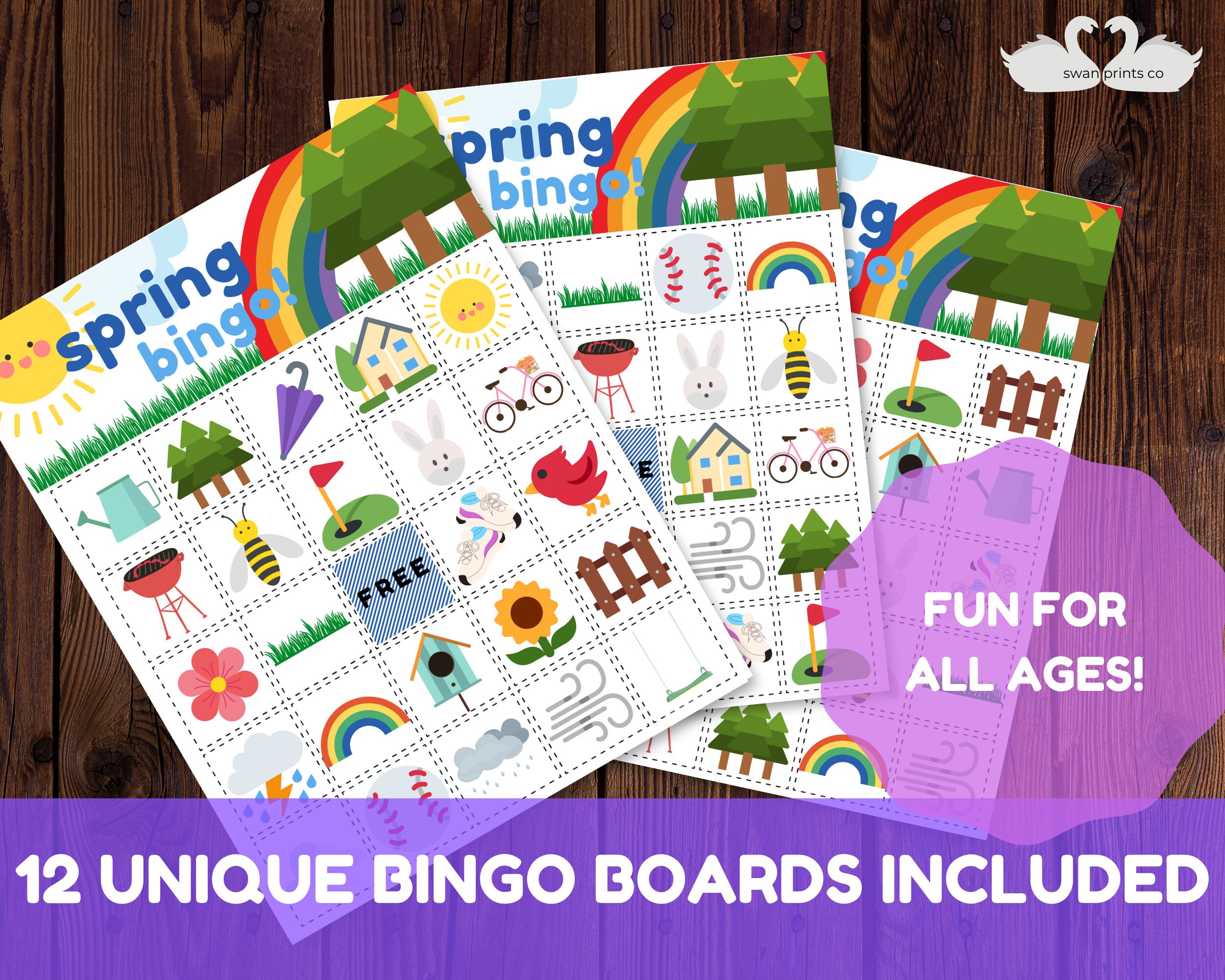 Spring Bingo - Seasonal Bingo - Kids Printable Game - Classroom Bingo ...