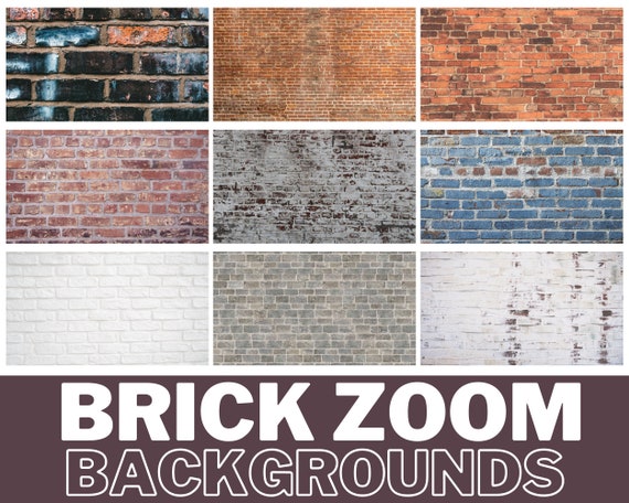Zoom Background Download Brick Zoom Background Virtual | Etsy Canada