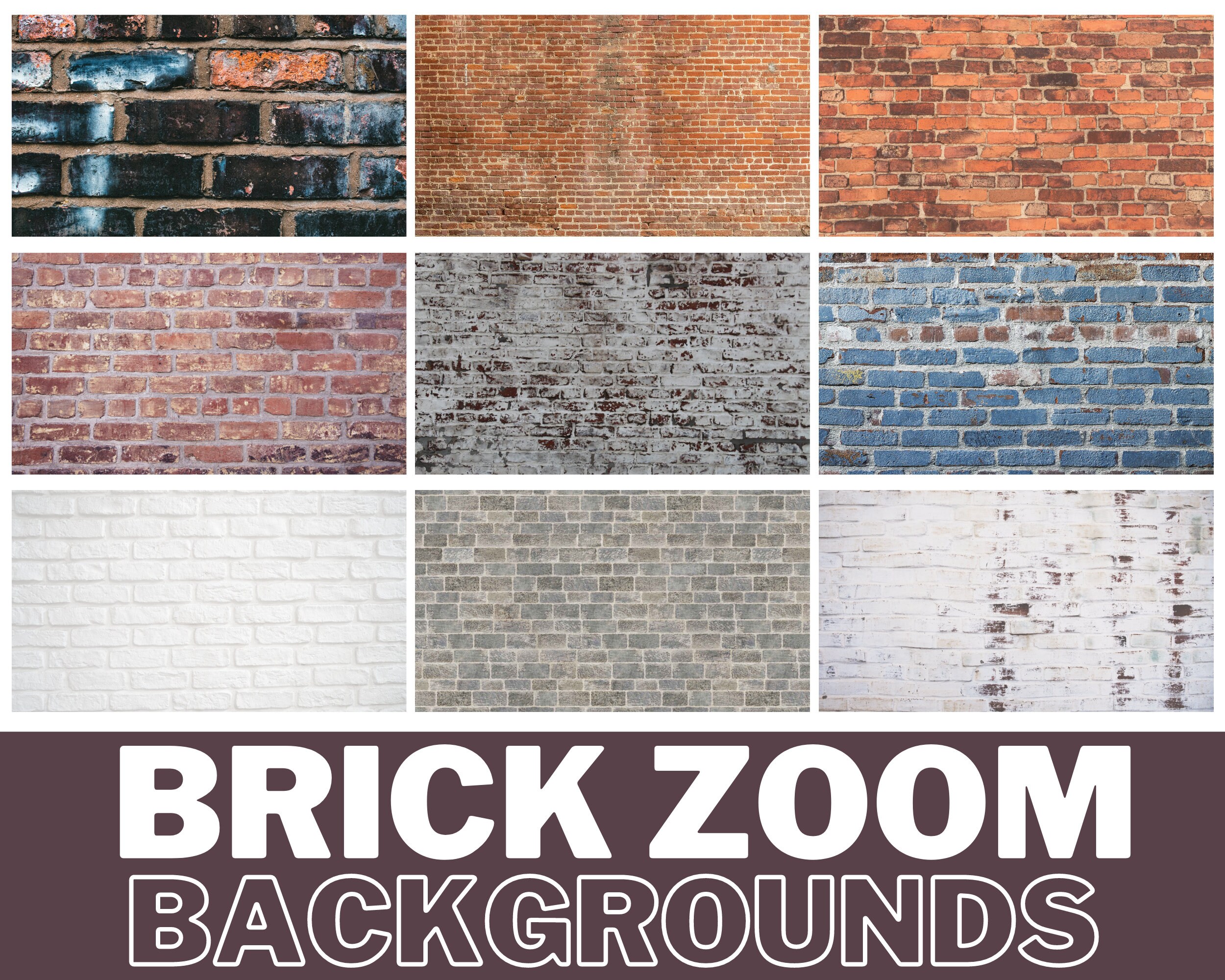 Zoom Background Download - Brick Zoom Background - Virtual Backdrop ...