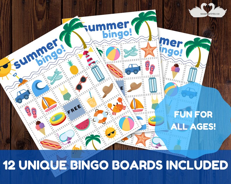 Summer Bingo - Seasonal Bingo - Kids Printable Game - Classroom Bingo ...
