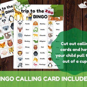 Zoo Bingo - Animal Bingo Game for Kids - Instant Digital Download - Etsy