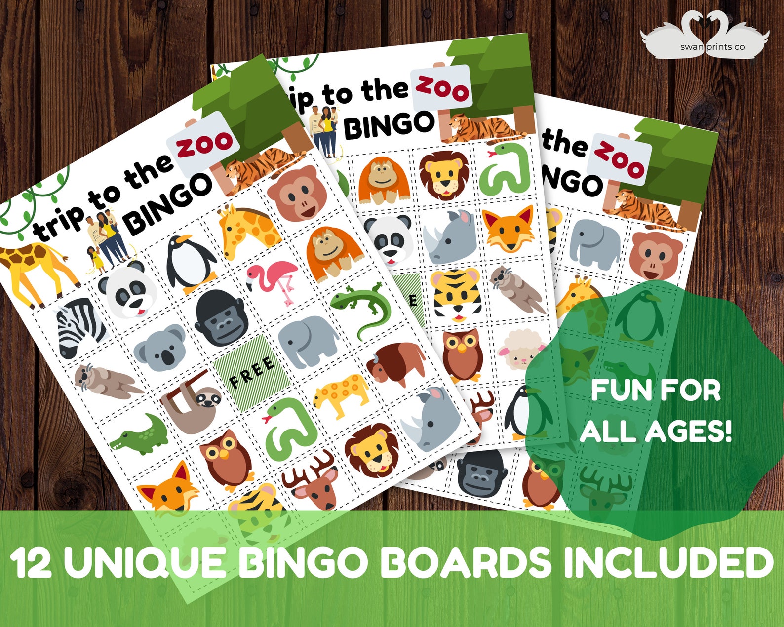 Zoo Bingo - Animal Bingo Game for Kids - Instant Digital Download - Etsy