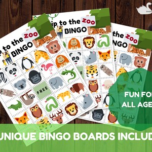 Zoo Bingo - Animal Bingo Game for Kids - Instant Digital Download - Etsy