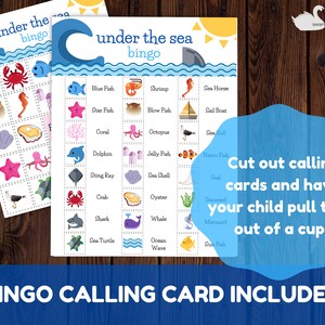 Under the Sea Bingo - Ocean Bingo - Kids Printable Game - Classroom ...