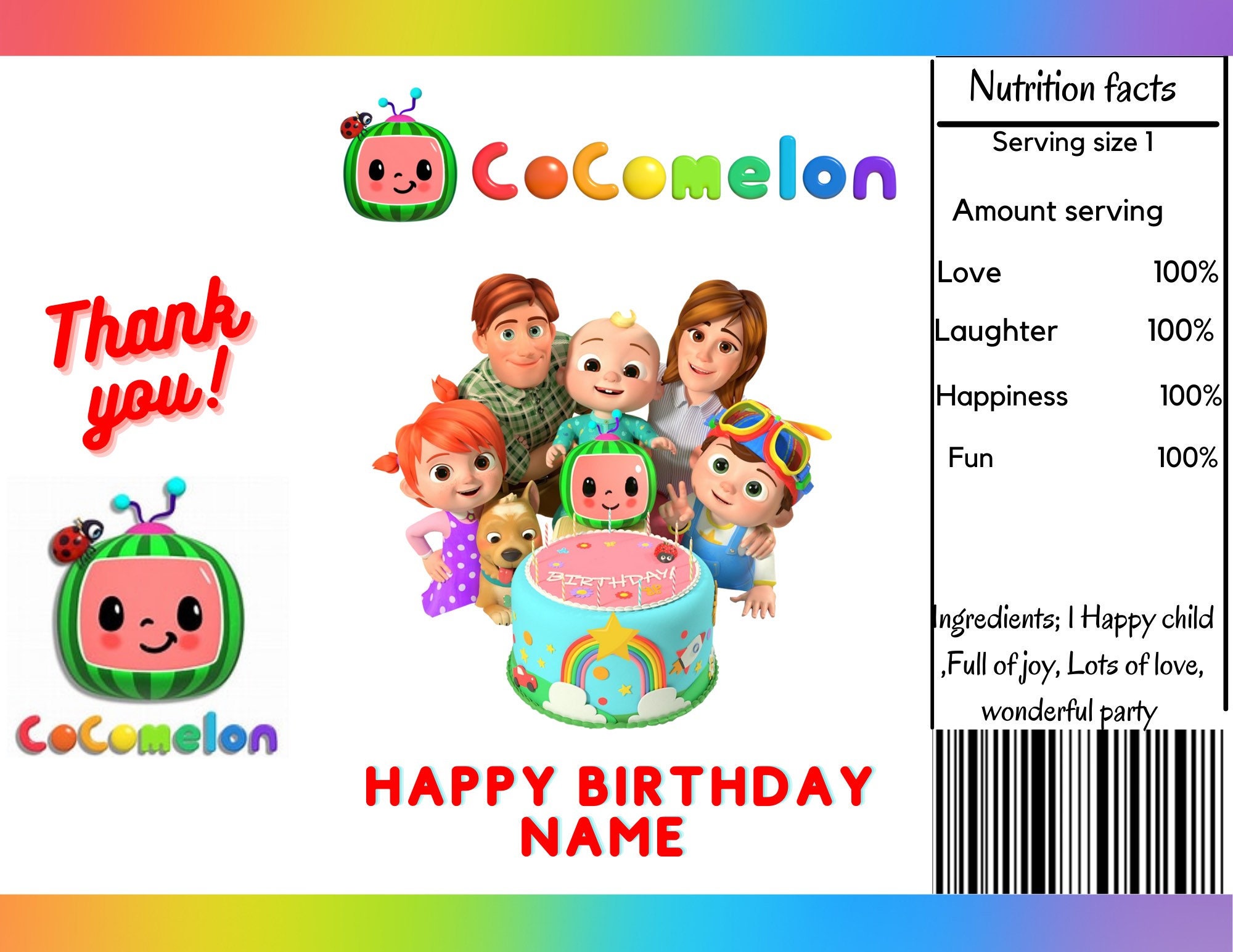 Chip Bag Template Canva