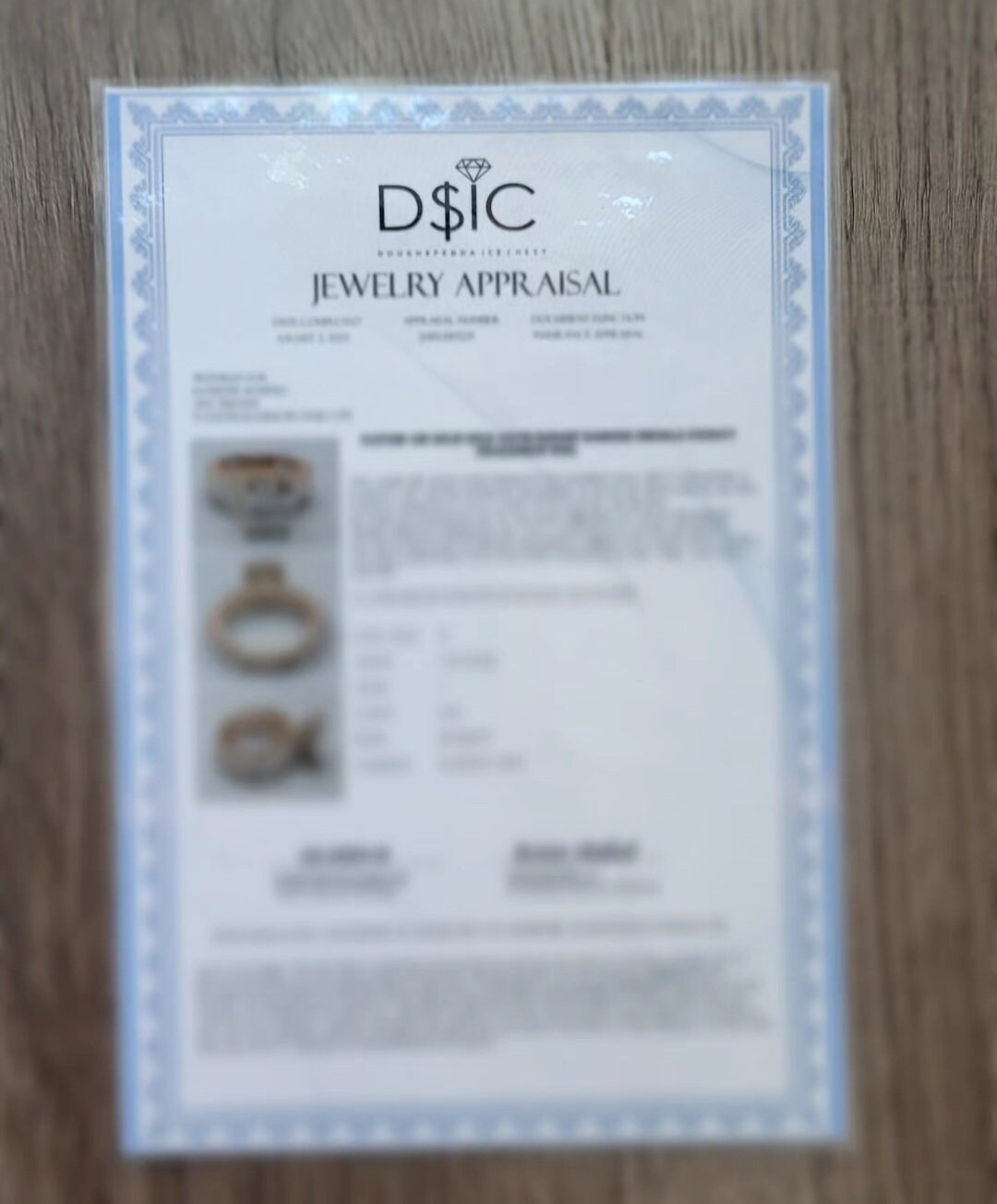 Professional Diamond Jewelry Appraisal Report shipped Laminated Copy - Etsy
