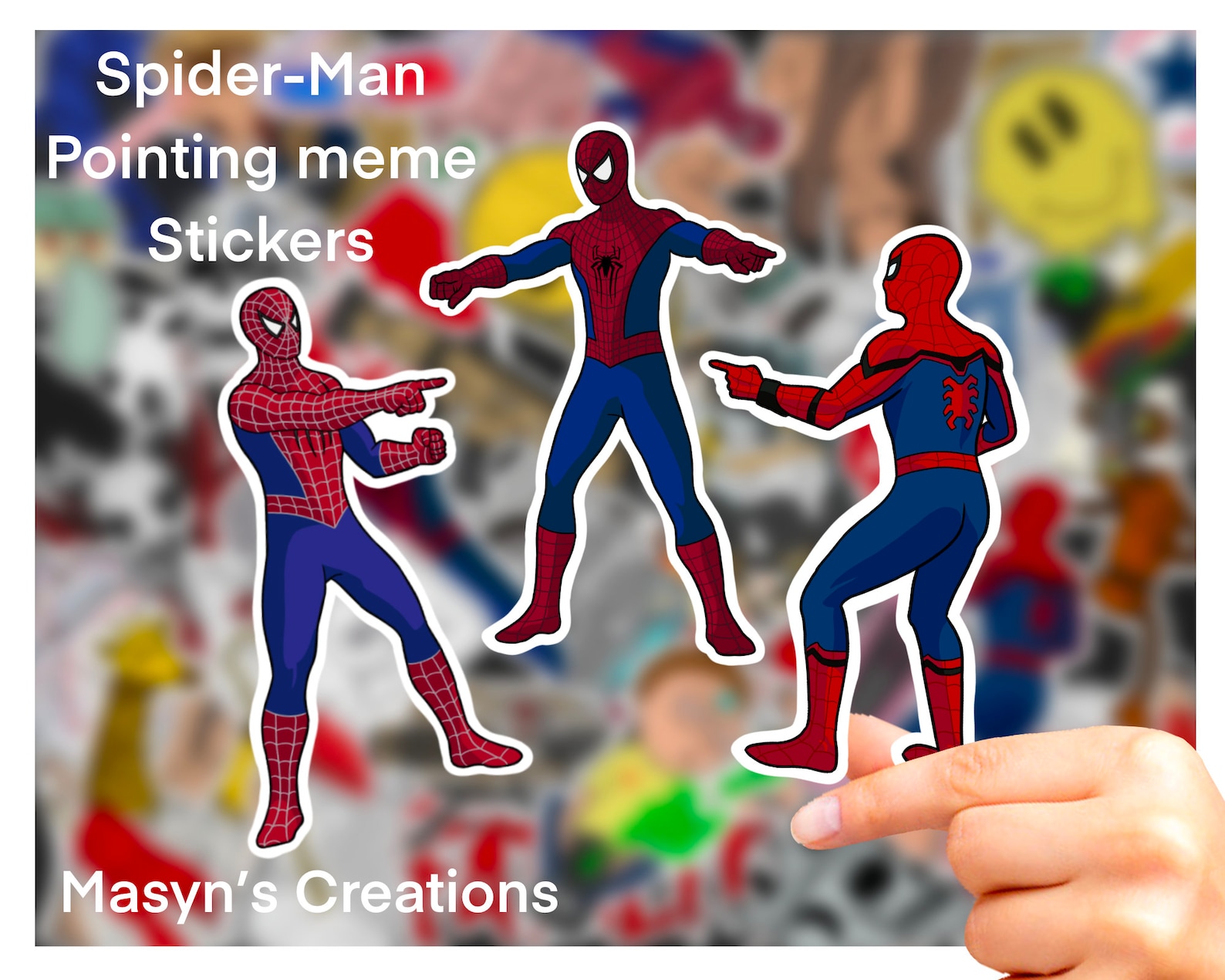 Spider-man Pointing Meme Sticker Toby Maguire Andrew - Etsy