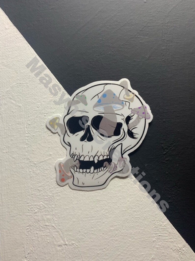 Shroom Skull Sticker Custom Gothic Mushroom Skull Meme Vinyl - Etsy