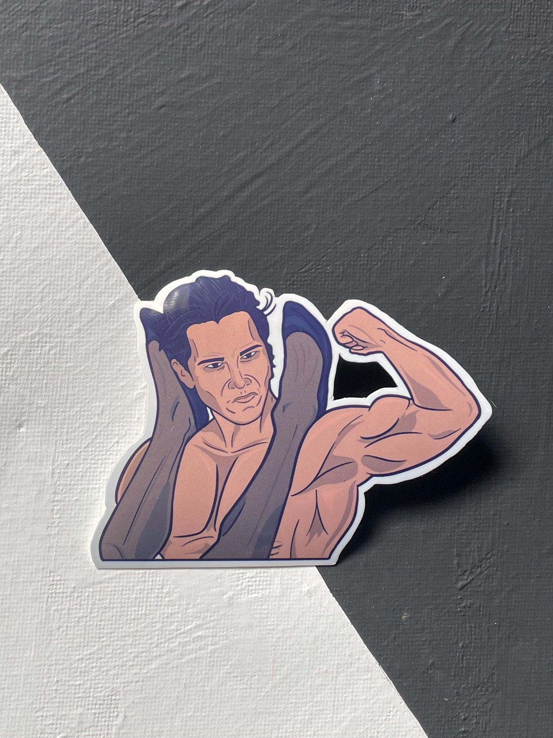 Patrick Bateman Sticker Custom Christain Bale Flexing - Etsy