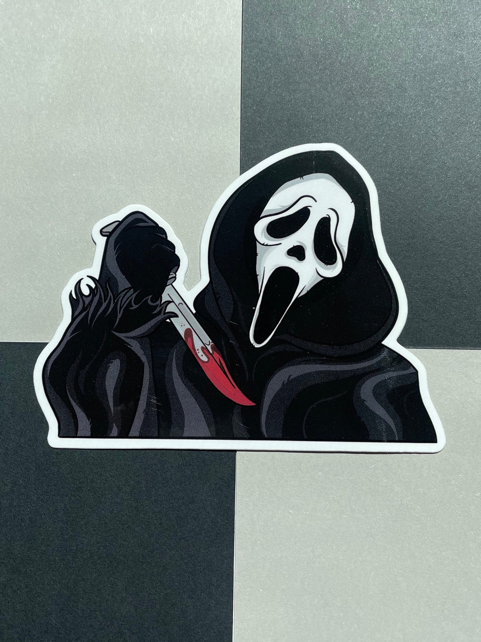 Ghost Face Sticker Custom SCREAM Movie Ghost Face Stabbing - Etsy