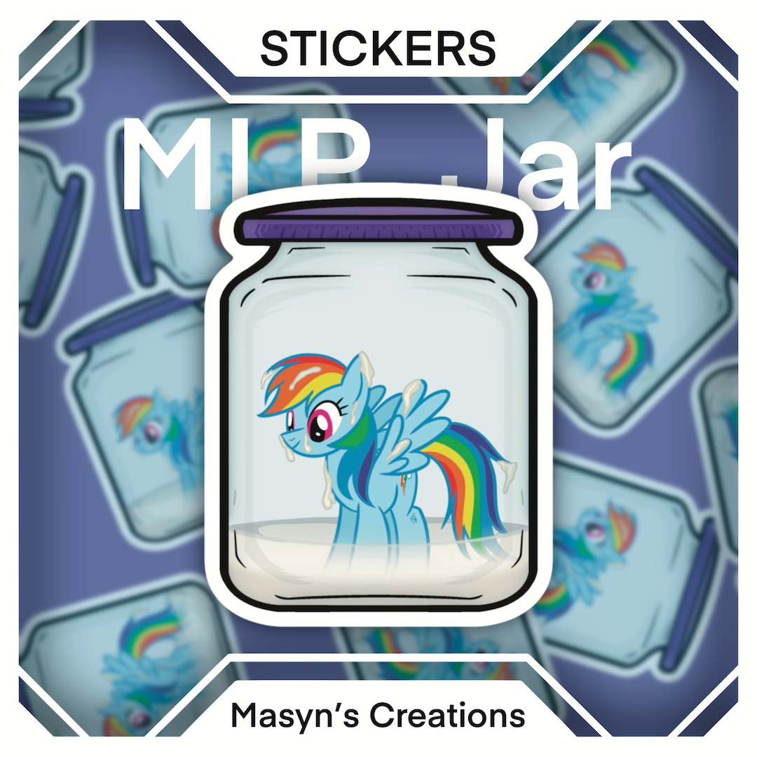 My Little Pony Jar Sticker MLP Sticker Cum Cup Cum Sticker NSFW ...