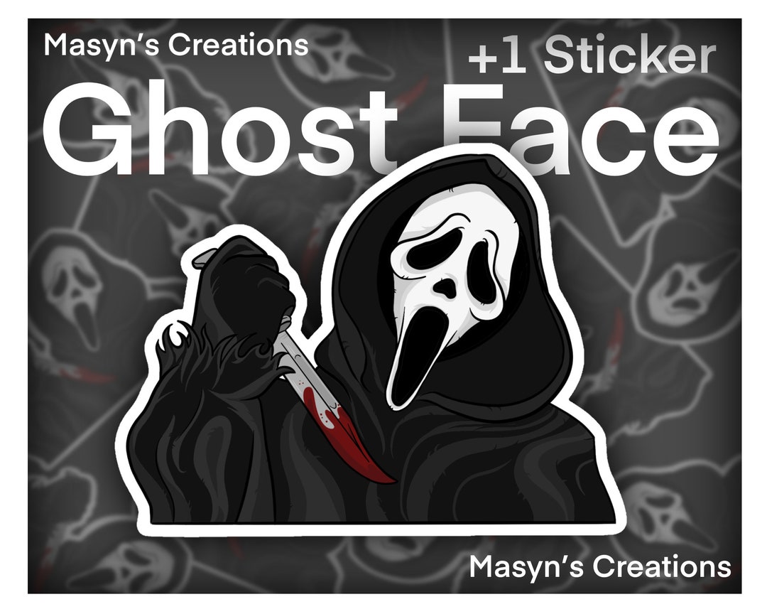 Ghost Face Sticker Custom SCREAM Movie Ghost Face Stabbing - Etsy